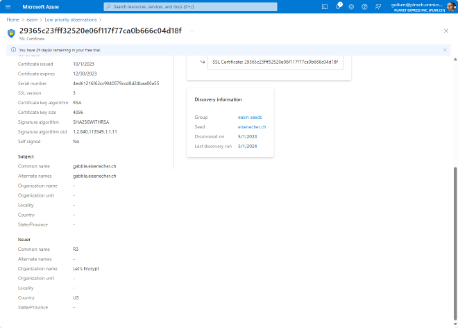 Enterprise Attack Surface Management (EASM) - Activation and a first ...